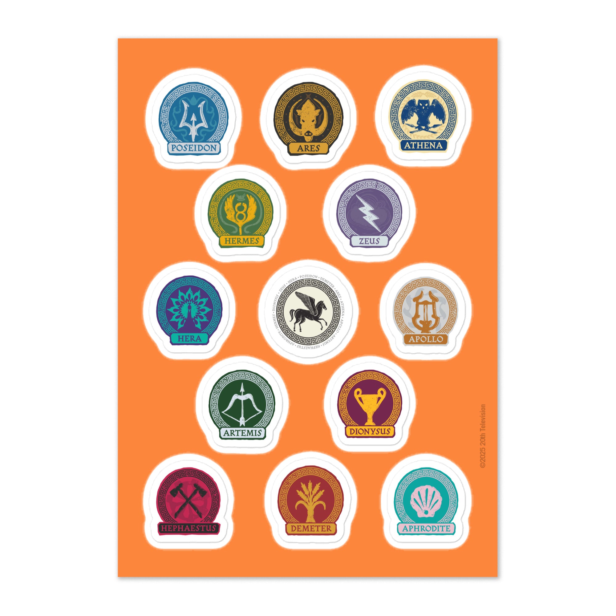 Percy Jackson Sticker Sheet: Cabin Icons | Claim Your Godly Parent ...